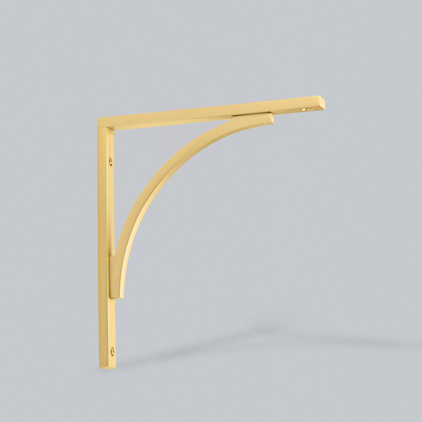 York Solid Brass Flush Shelf Bracket | Shelf Support | Hendel & Hendel ...