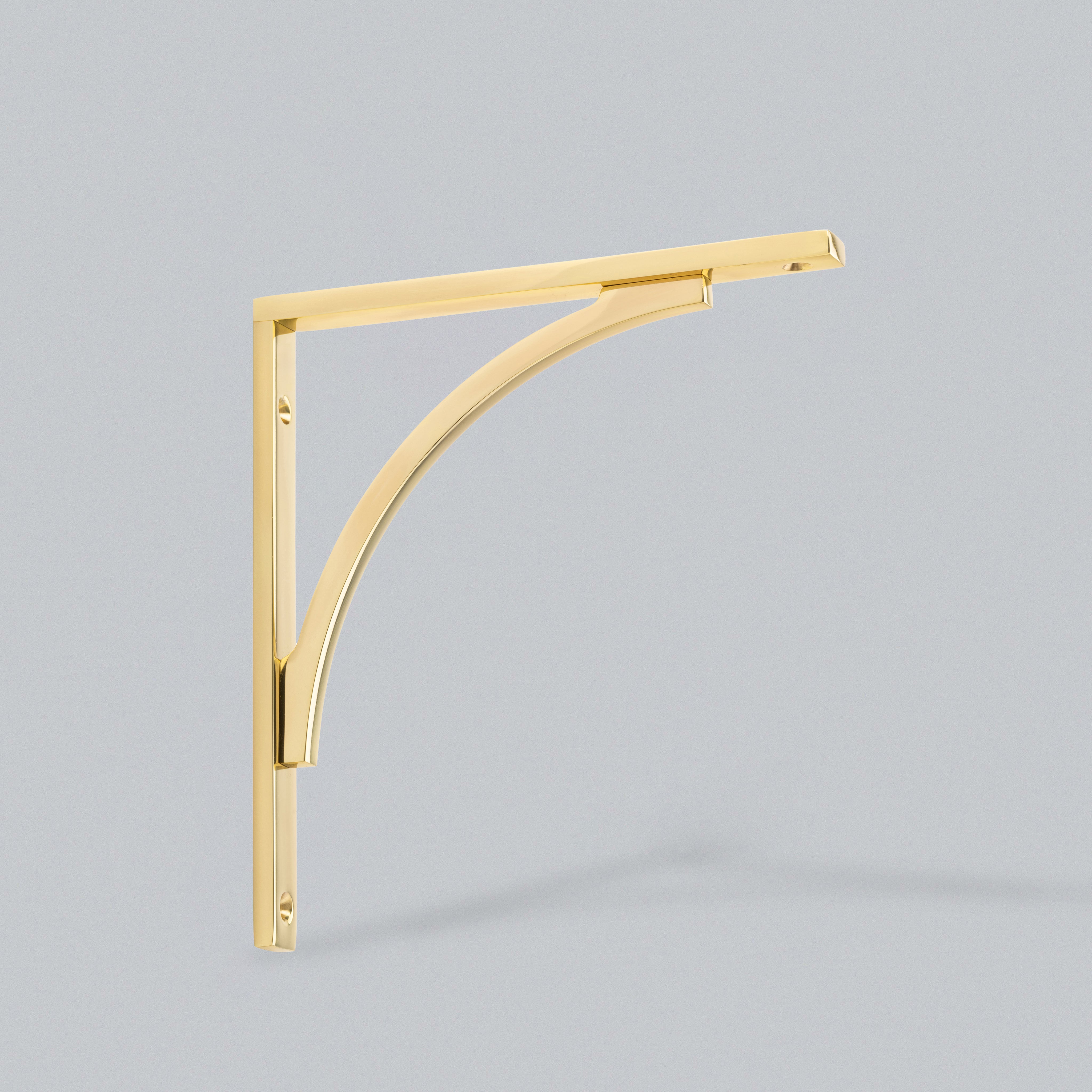 York Solid Brass Flush Shelf Bracket | Shelf Support | Hendel & Hendel ...